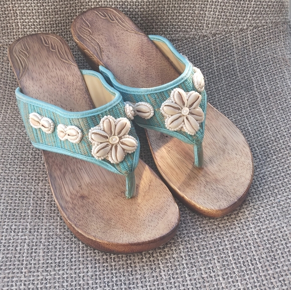 Shoes | Island Style Wooden Sandals | Poshmark